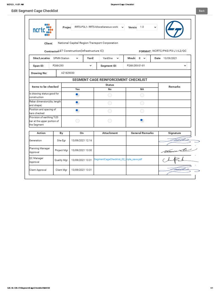Reinforcement Checklist | PDF
