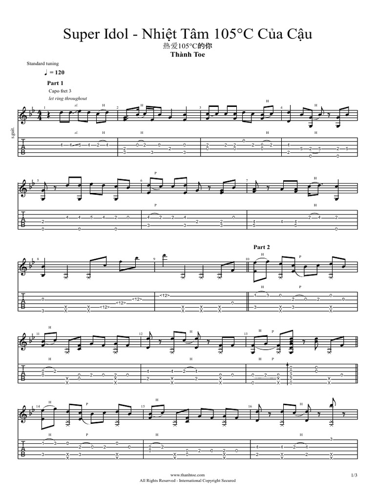 Super Idol - Nhiệt Tâm 105°C Của Cậu: Thành Toe | PDF | Musical ...