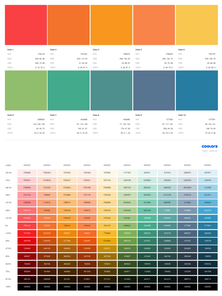 Color 1 Color 2 Color 3 Color 4 Color 5 | PDF | Rgb Color Model ...