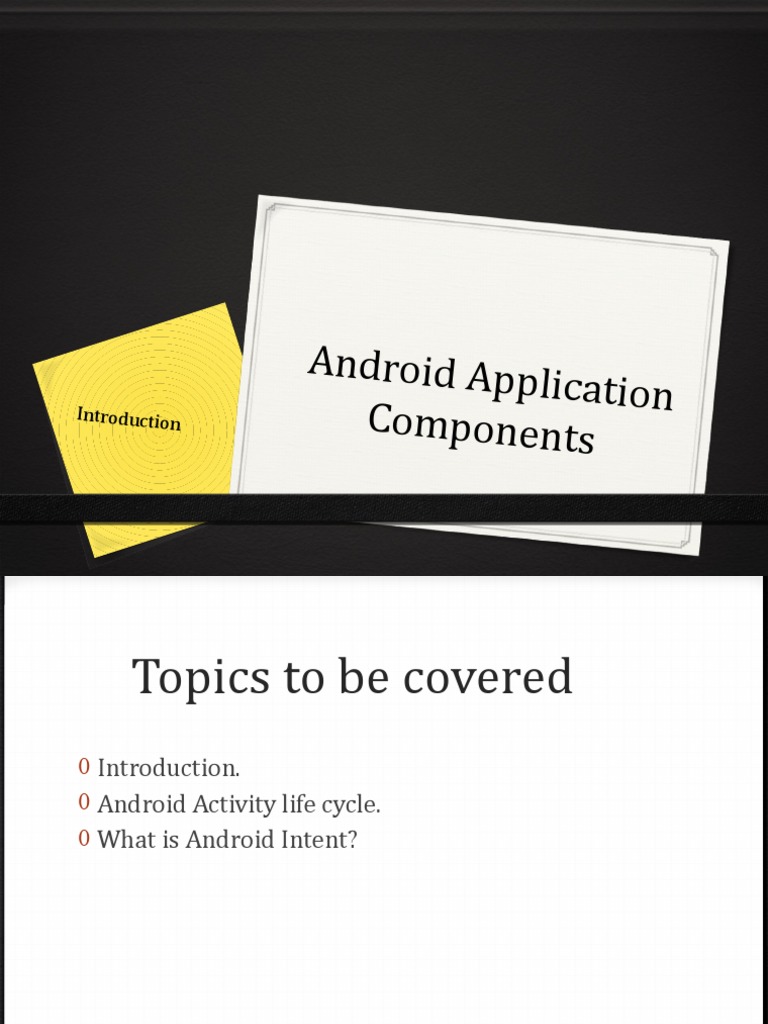 Android - Activity and Intent Finished | PDF | Class (Computer ...