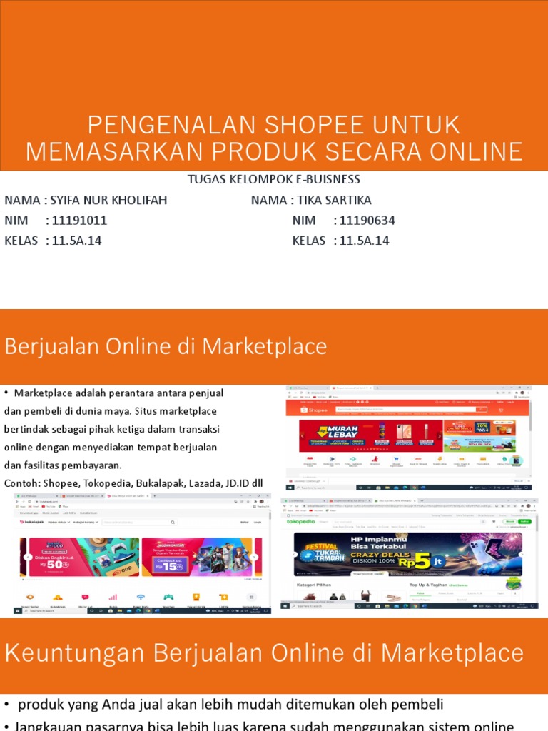 Pengenalan Shopee Untuk Memasarkan Produk Secara Online | PDF