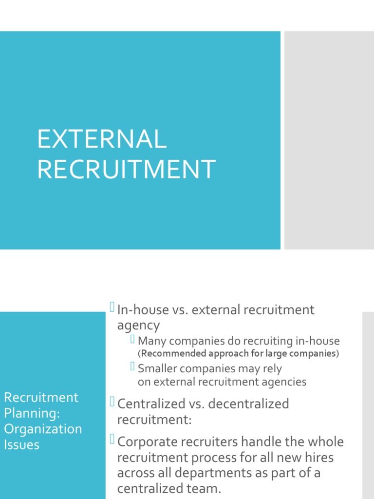External Recruitment Strategies Explained | PDF | Recruitment | Employment