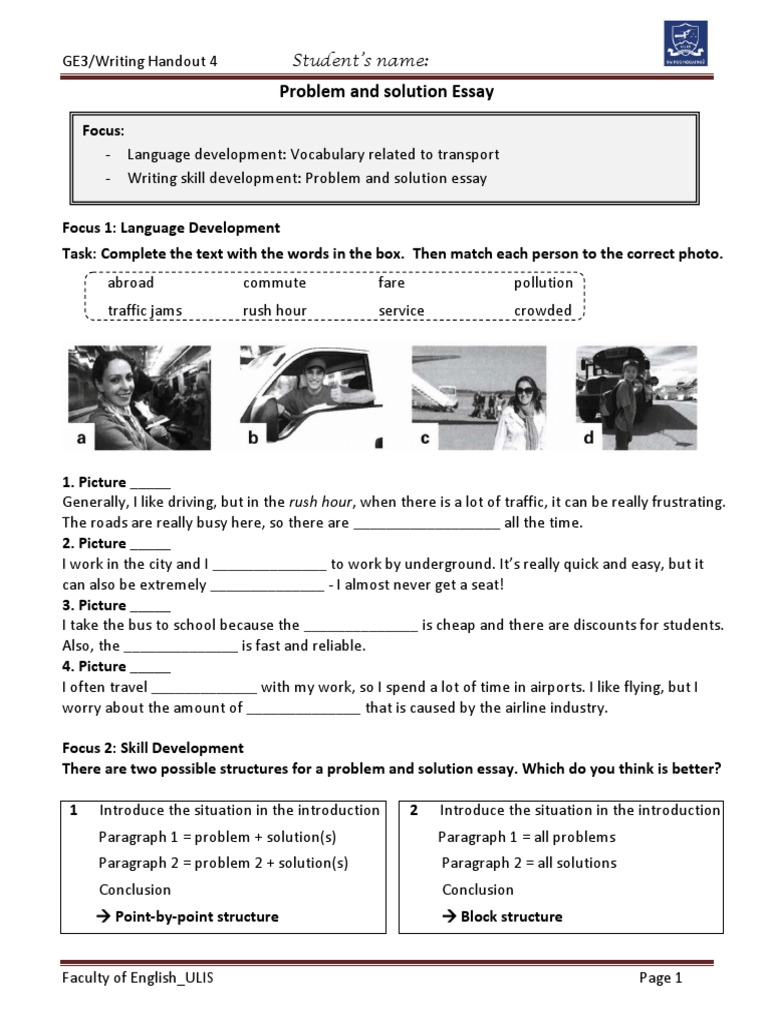 Traffic Problems and Solutions Essay | PDF | Public Transport | Road