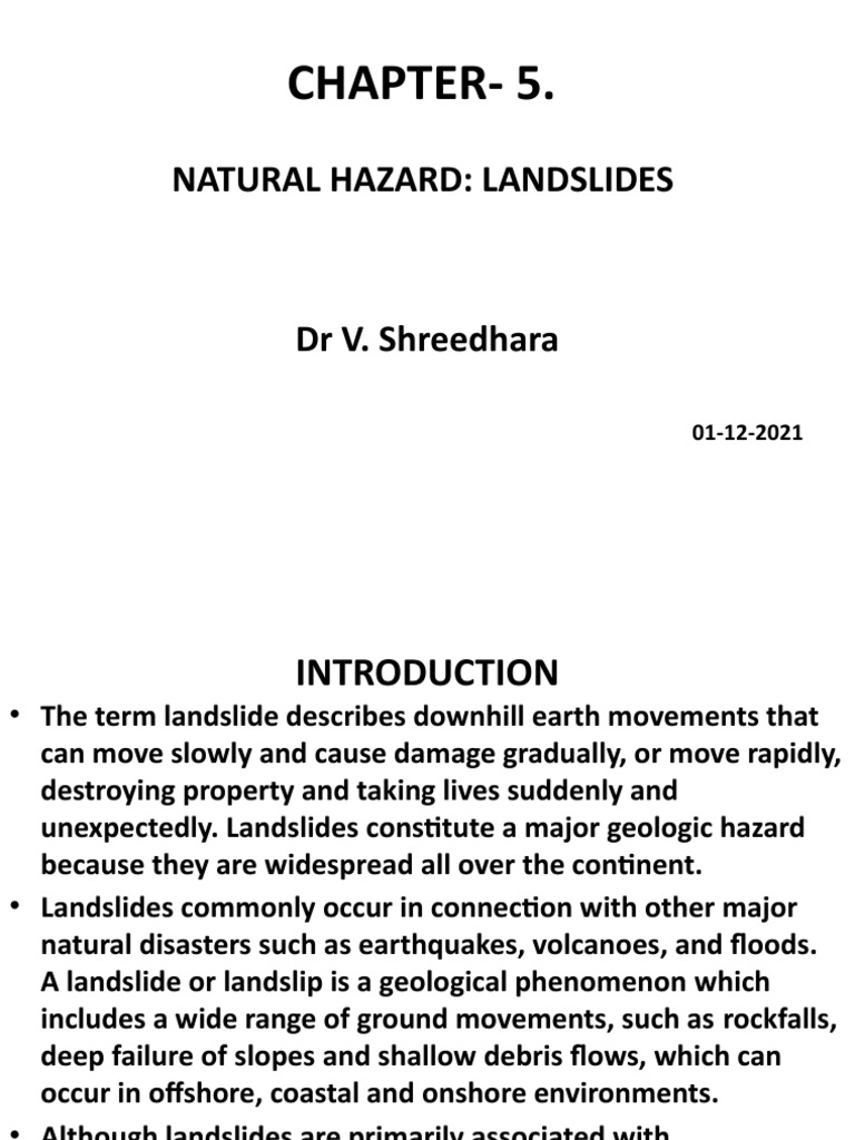 Ch-5 Landslide | PDF | Landslide | Earth Sciences