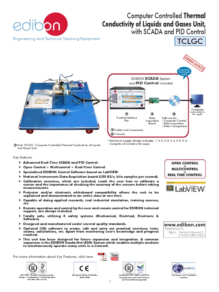 M5-03 - Edibon TCLGCThermal Conductivity Unit | PDF | Programmable Logic Controller | Heat