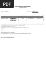 VFS Appointment Letter Xyz12368583105 | PDF