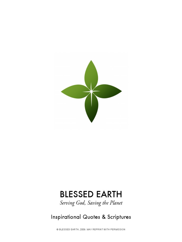 Blessed Earth: Inspirational Quotes & Scriptures | PDF | Genesis ...