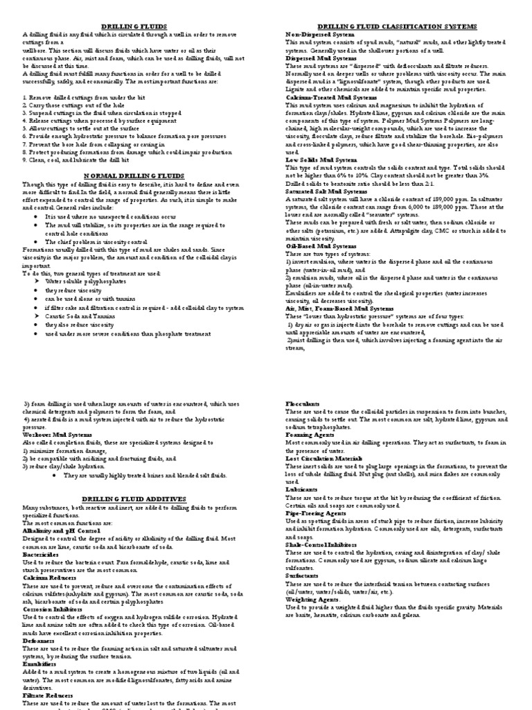 Drilling Fluid Additives | PDF | Sodium Hydroxide | Chemistry