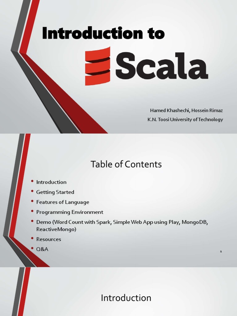 Introductiontoscala 161222153627 | PDF | Scala (Programming Language) | Variable (Computer Science)