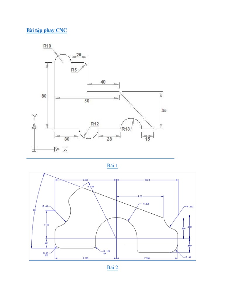 Bài tập phay CNC | PDF