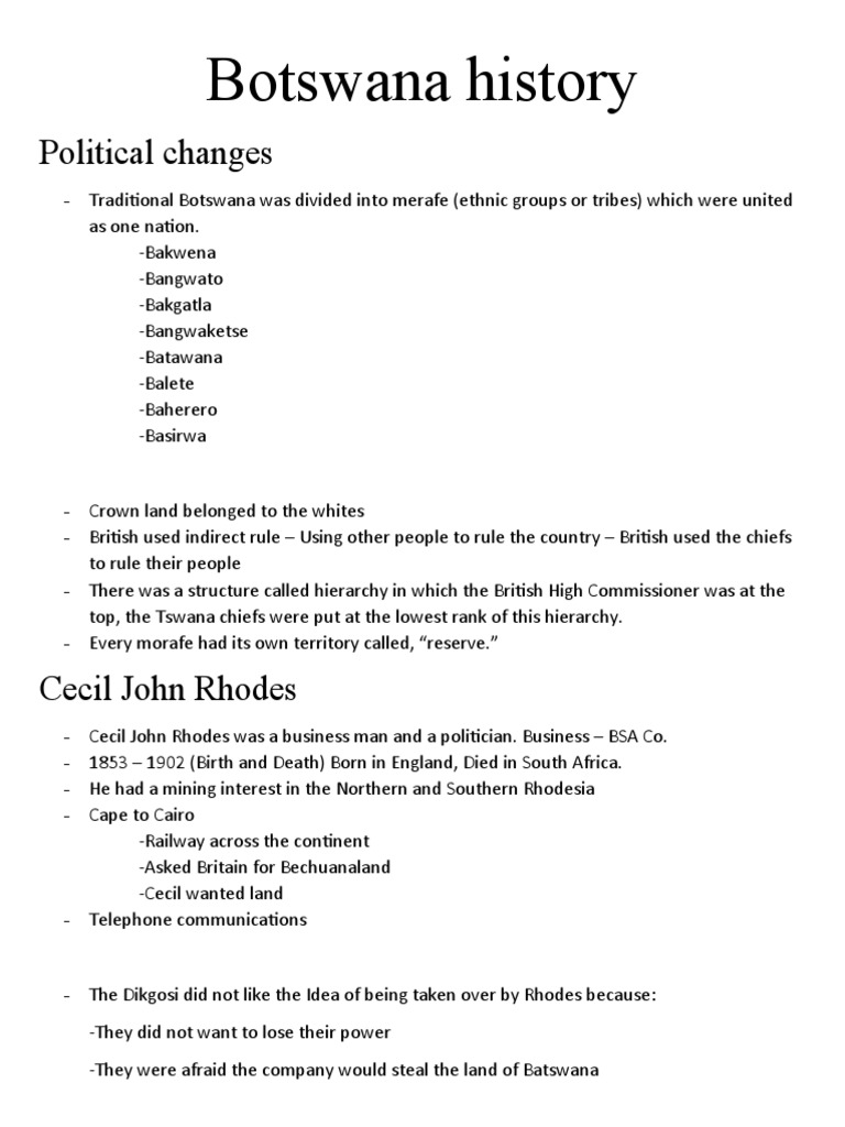 Botswana History | PDF