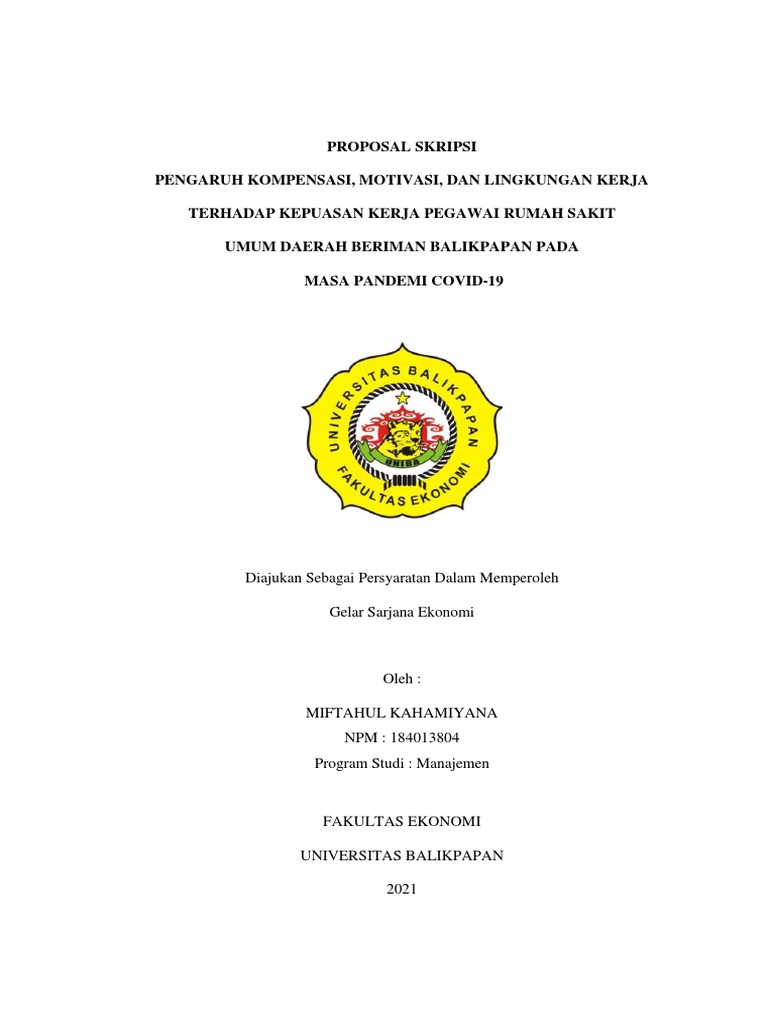 Contoh Proposal MSDM | PDF | Karier & Perkembangan | Pengelolaan ...