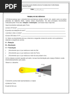 Lista de Exercicios A Lua Com Gabarito | PDF | Lua | Terra