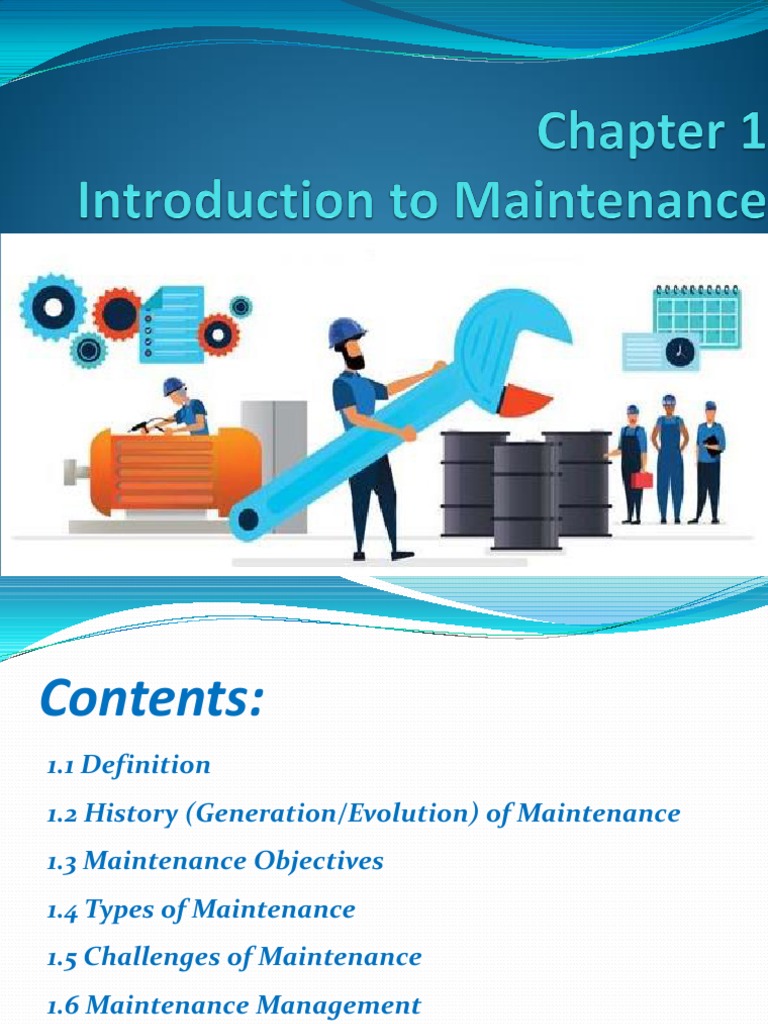 CH 01, Introduction To Maintenance | PDF | Reliability Engineering | Systems Engineering
