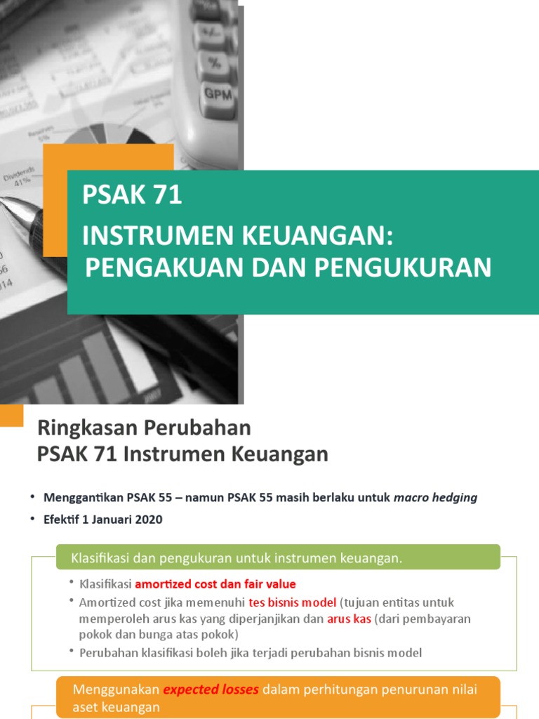 PSAK 71 Instrumen Keuangan 05112019 | PDF | Balance Sheet | Economies