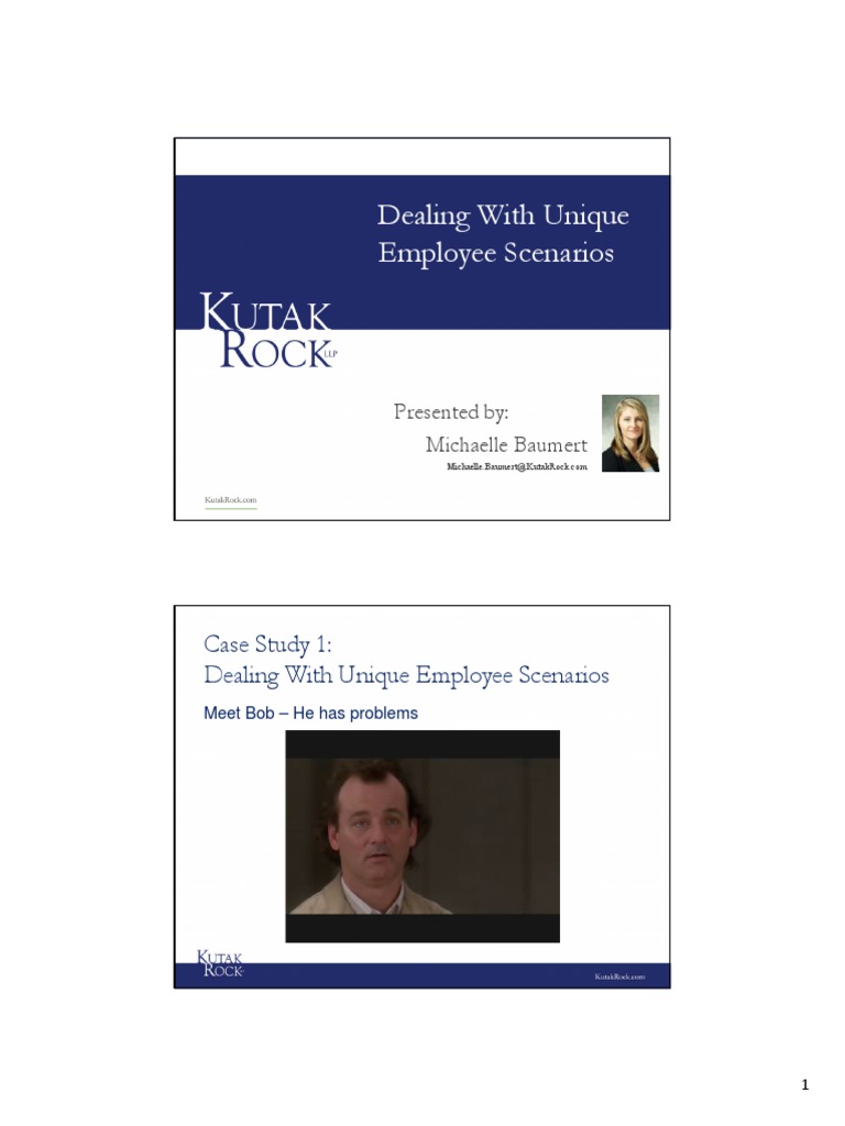 Case Study 1: Dealing With Unique Employee Scenarios | PDF ...