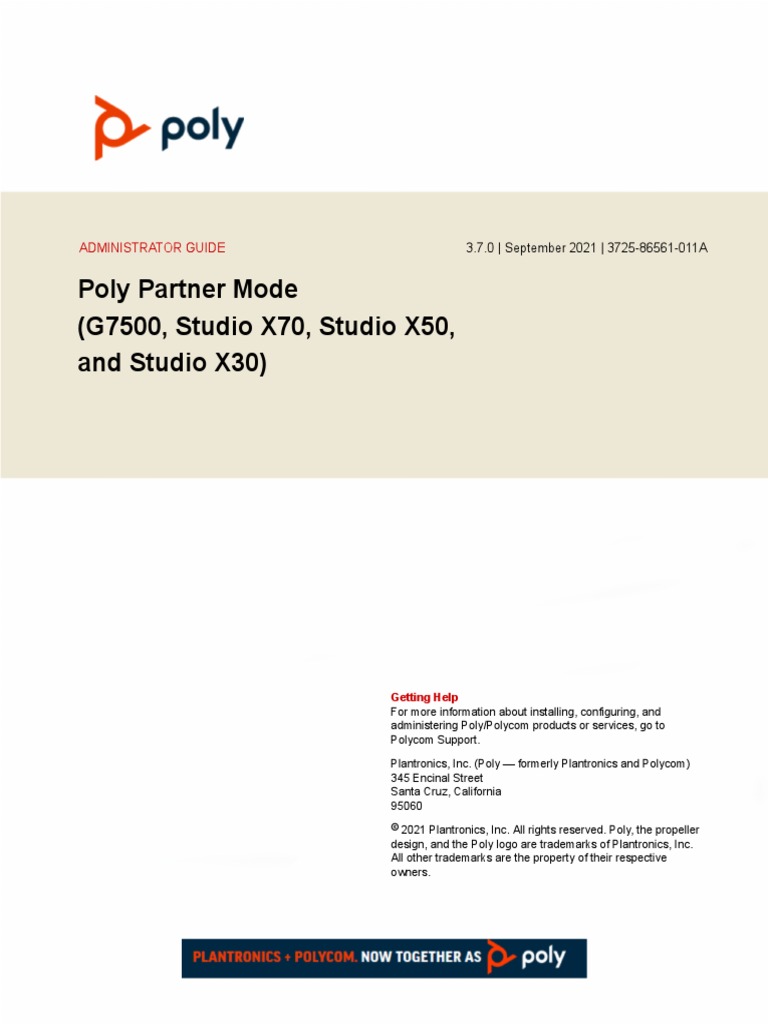 Poly Partner Mode Admin 3 7 0 | PDF | Ip Address | World Wide Web