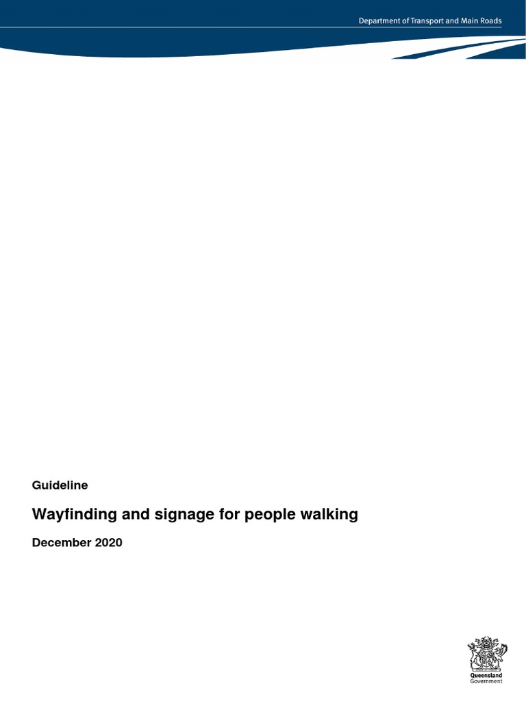 Guideline Wayfinding and Signage For People Walking | PDF | Pedestrian ...