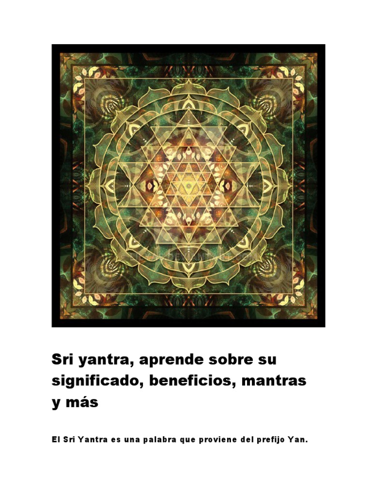 Sri yantra, aprende sobre su significado, beneficios, mantras y más | PDF | Religiones indias ...