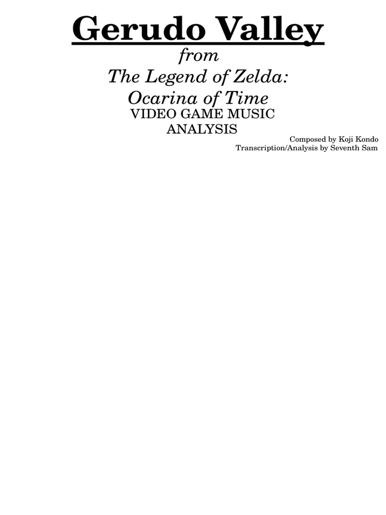 Gerudo Valley: From The Legend of Zelda: Ocarina of Time | PDF ...