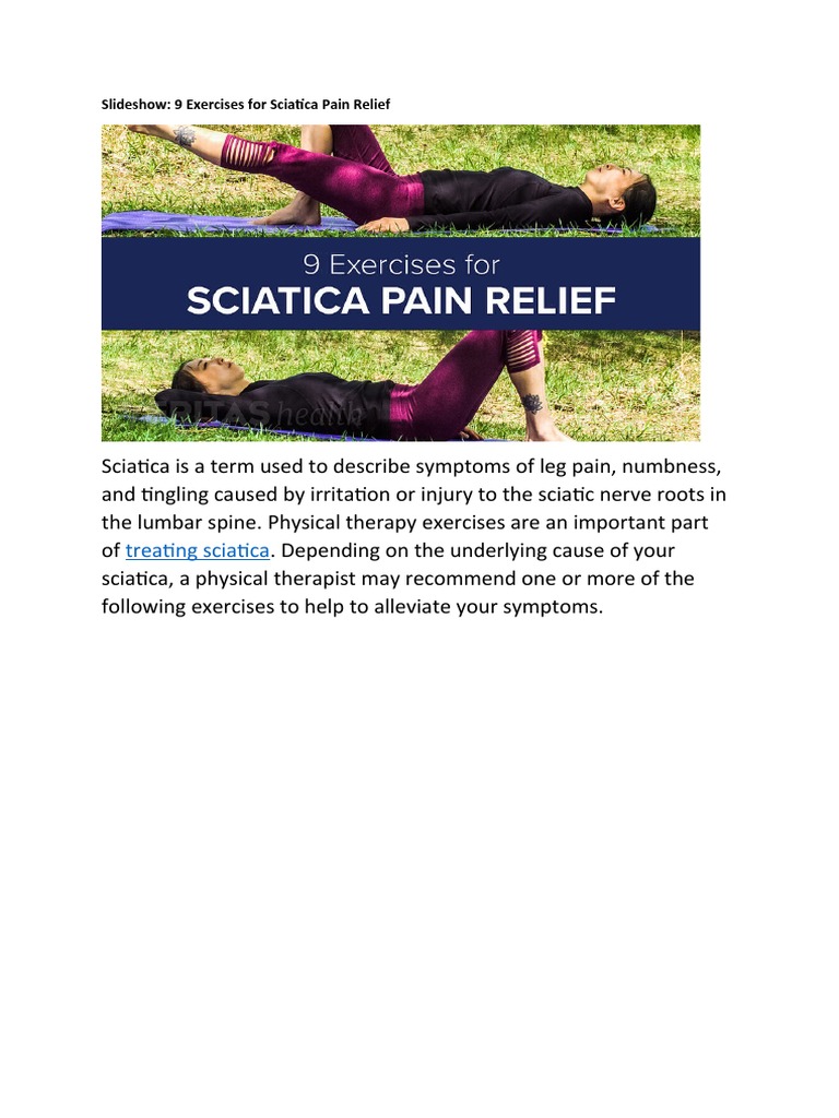 Treating Sciatica: Slideshow: 9 Exercises For Sciatica Pain Relief ...