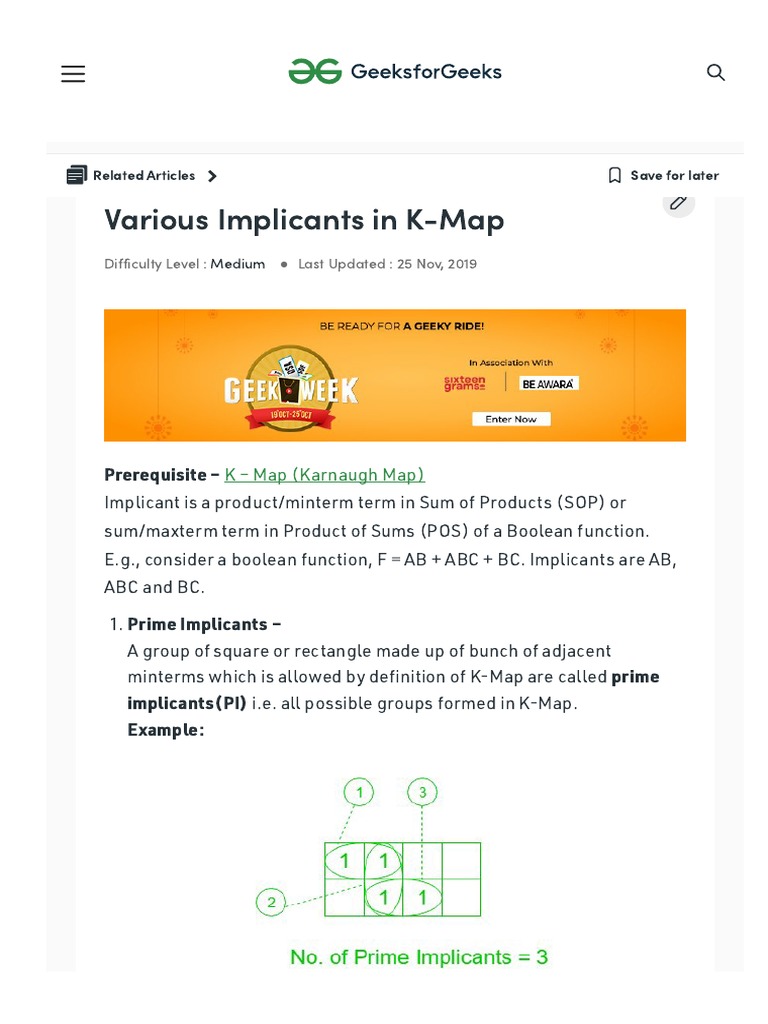 Understanding Implicants in K-Maps | PDF | Computer Architecture ...