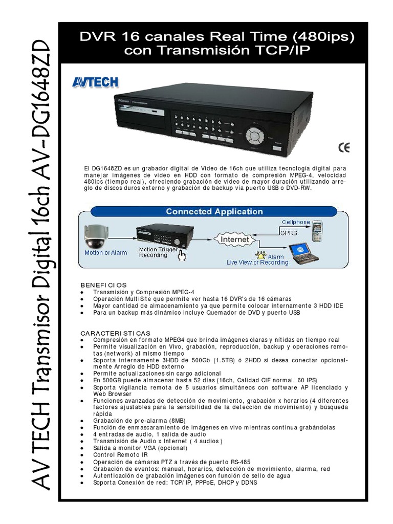 Digiguard Catalogo Av-Dg1648zd | PDF | Vídeo | Disco duro
