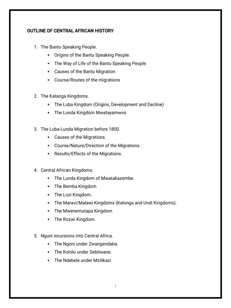 Central African History | PDF