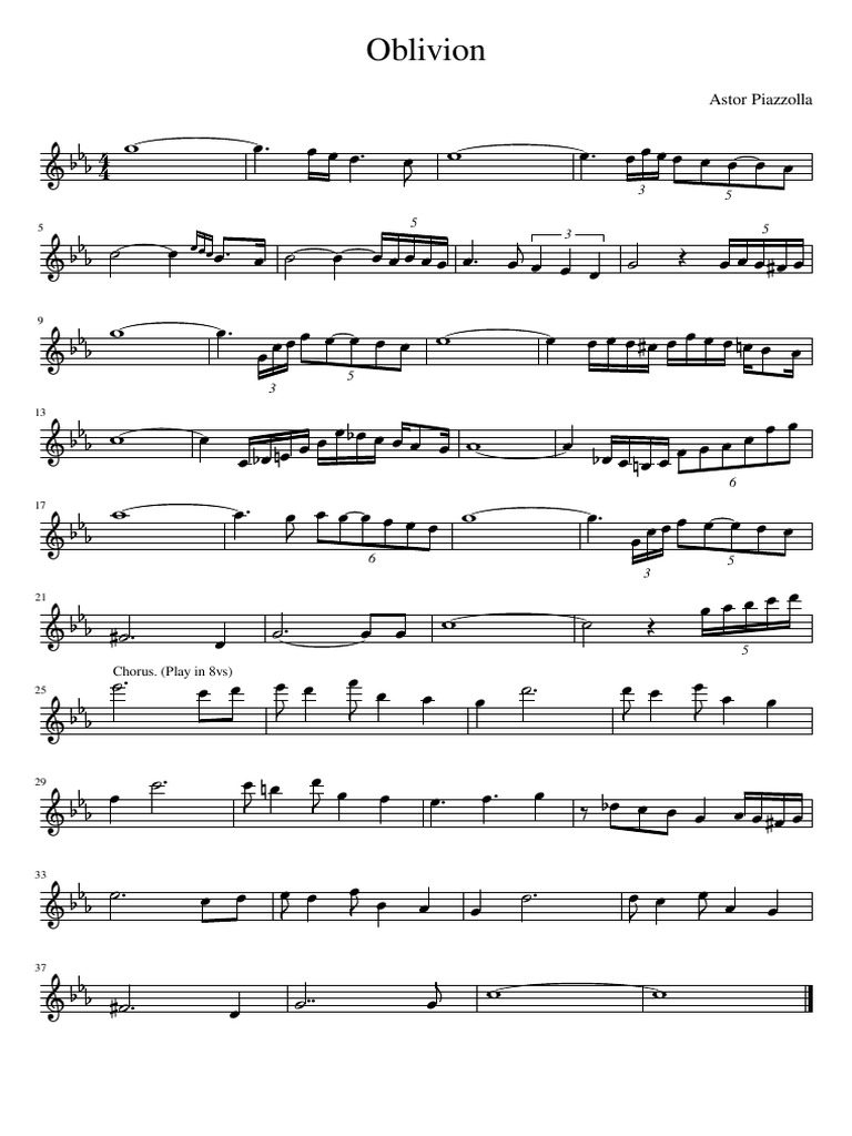 Oblivion: Astor Piazzolla | PDF