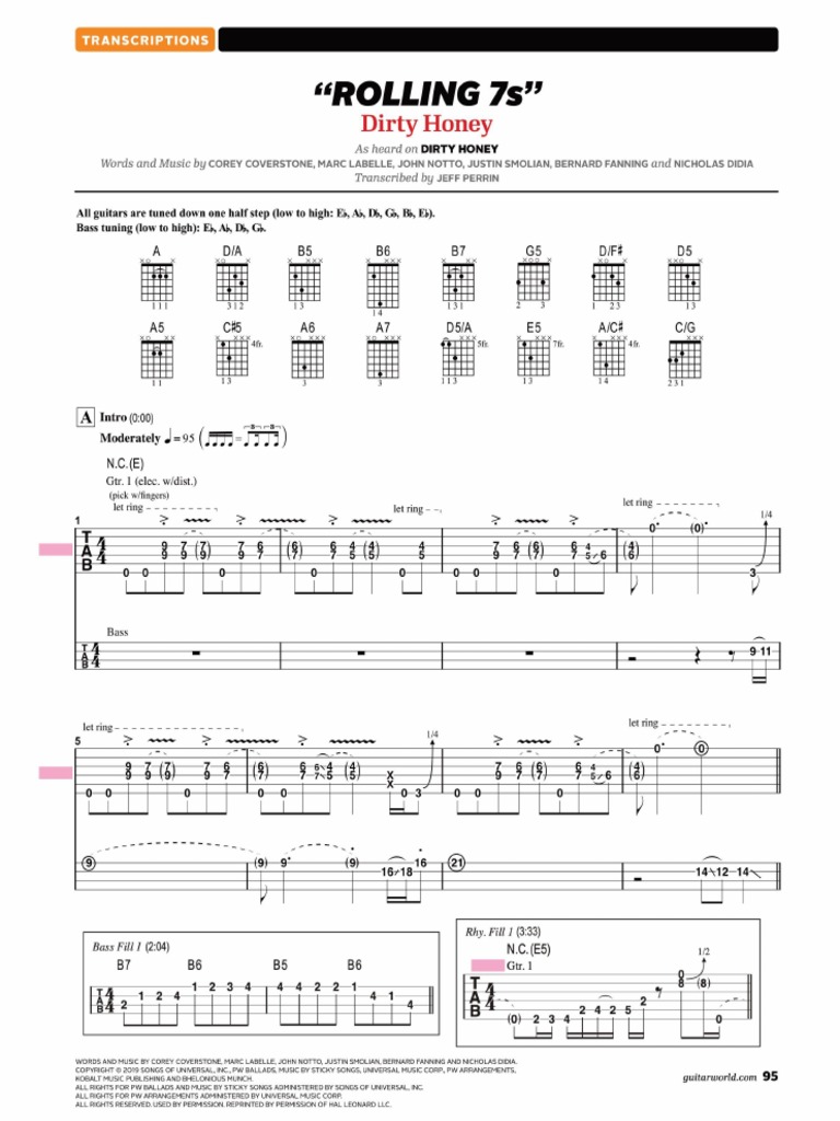 Dirty Honey Rolling 7s | PDF