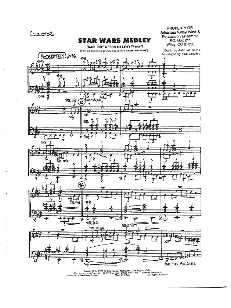 Star Wars Medley | PDF