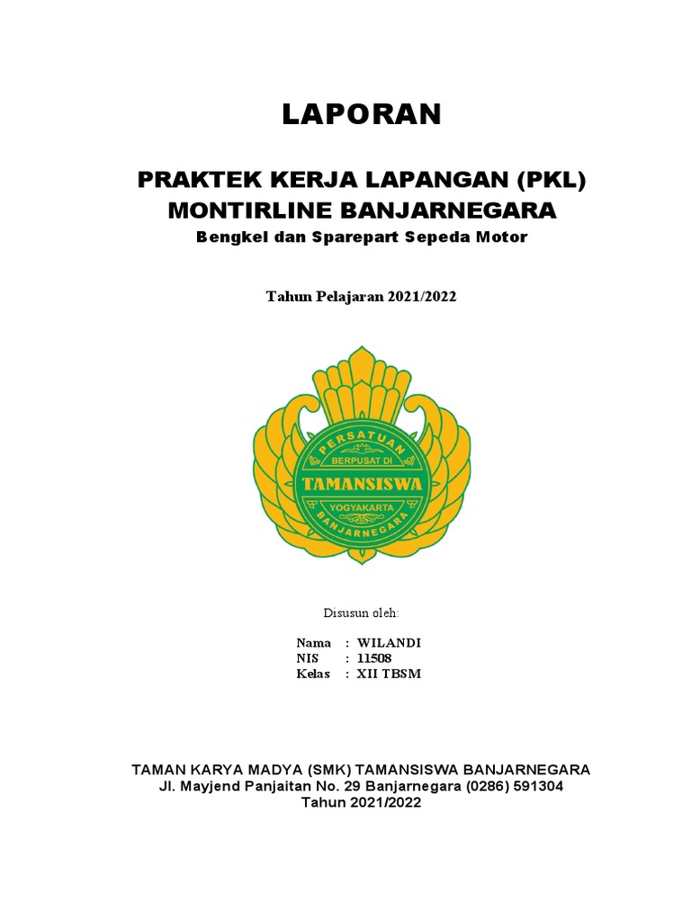 Laporan PKL TBSM Wilandi | PDF