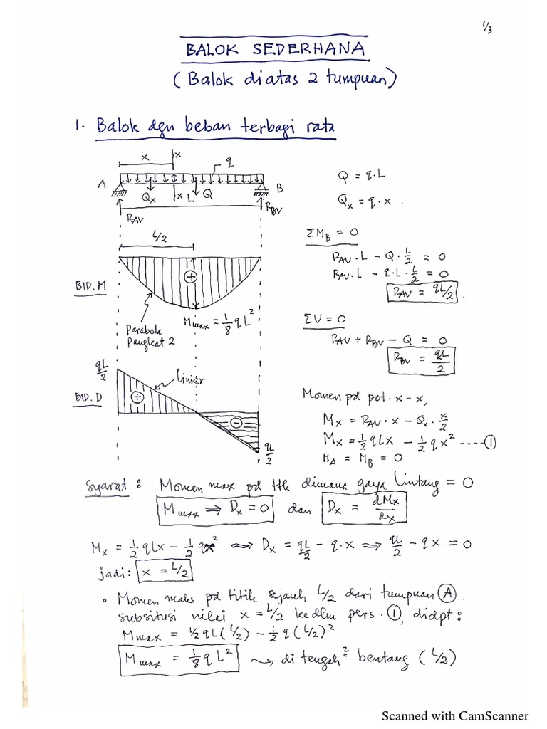 Balok Sederhana | PDF