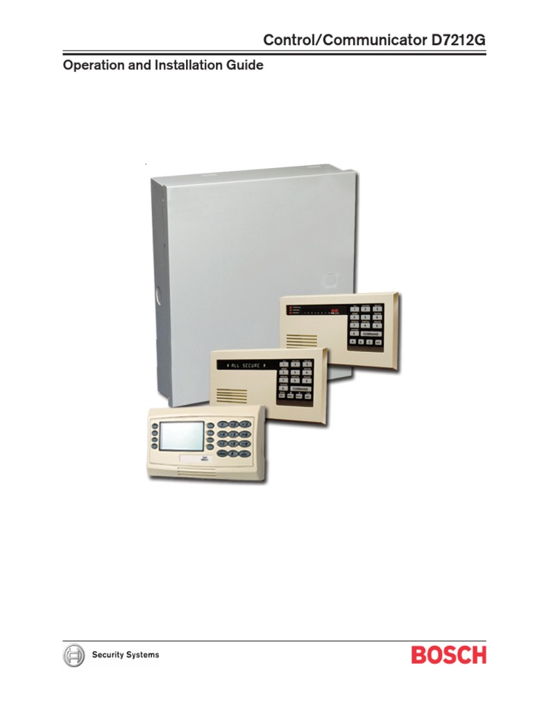 Operation and Installation Guide: Control/Communicator D7212G | PDF ...