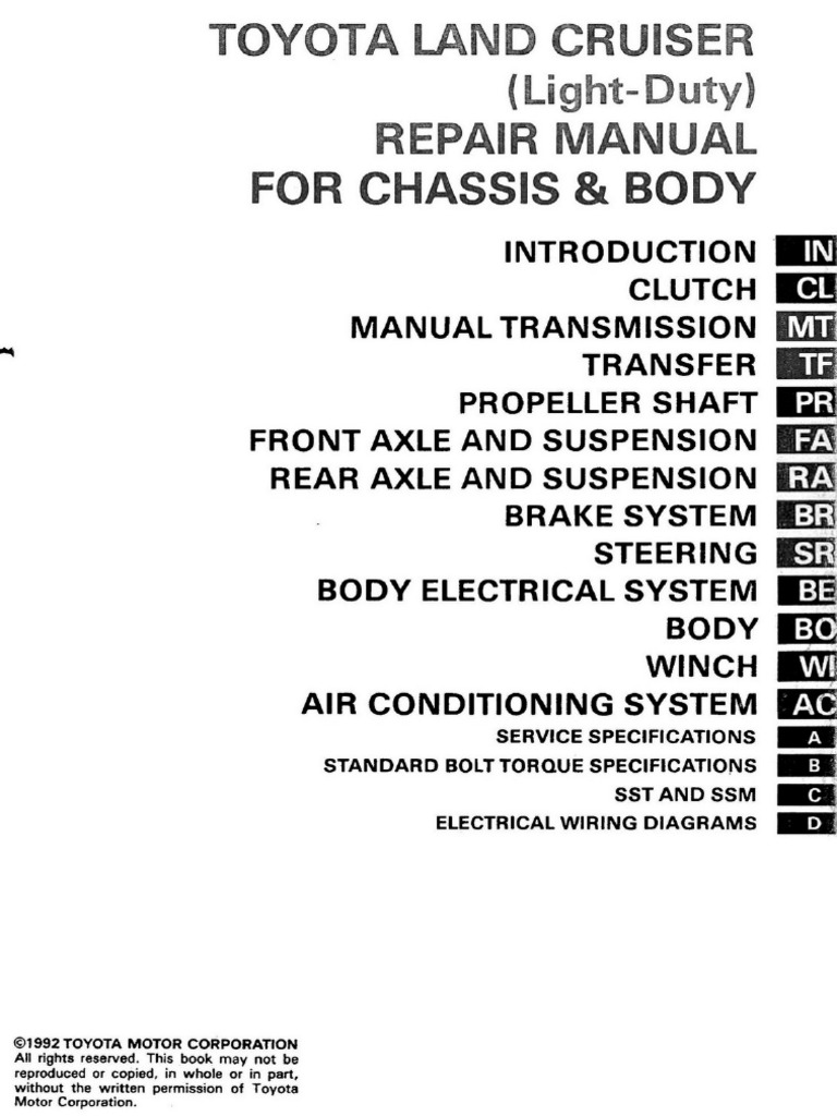 LJ70 RJ70 Chassis Body | PDF