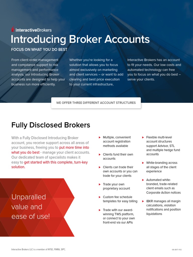 Introducing Broker Accounts: Fully Disclosed Brokers | PDF | Market ...