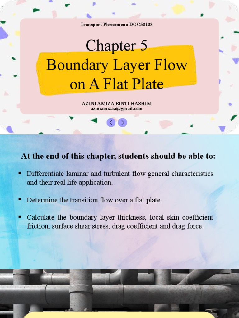 Chapter 5 Boundary Layer Flow On A Flat Plate | PDF | Boundary Layer ...
