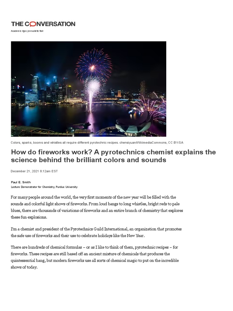 How Do Fireworks Work - A Pyrotechnics Chemist Explains The Science ...