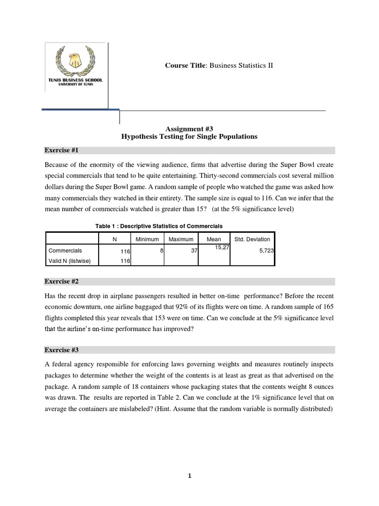 Hypothesis Testing Exercises in Statistics | PDF | Opinion Poll | Voting
