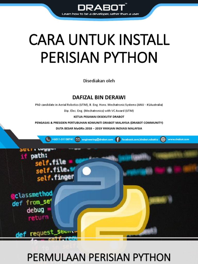 Cara Untuk Install Perisian Python: Dafizal Bin Derawi | PDF