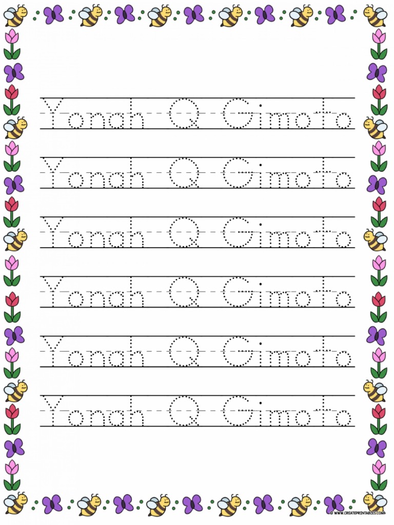 Seasonal Name Tracing Practice-Onay | PDF