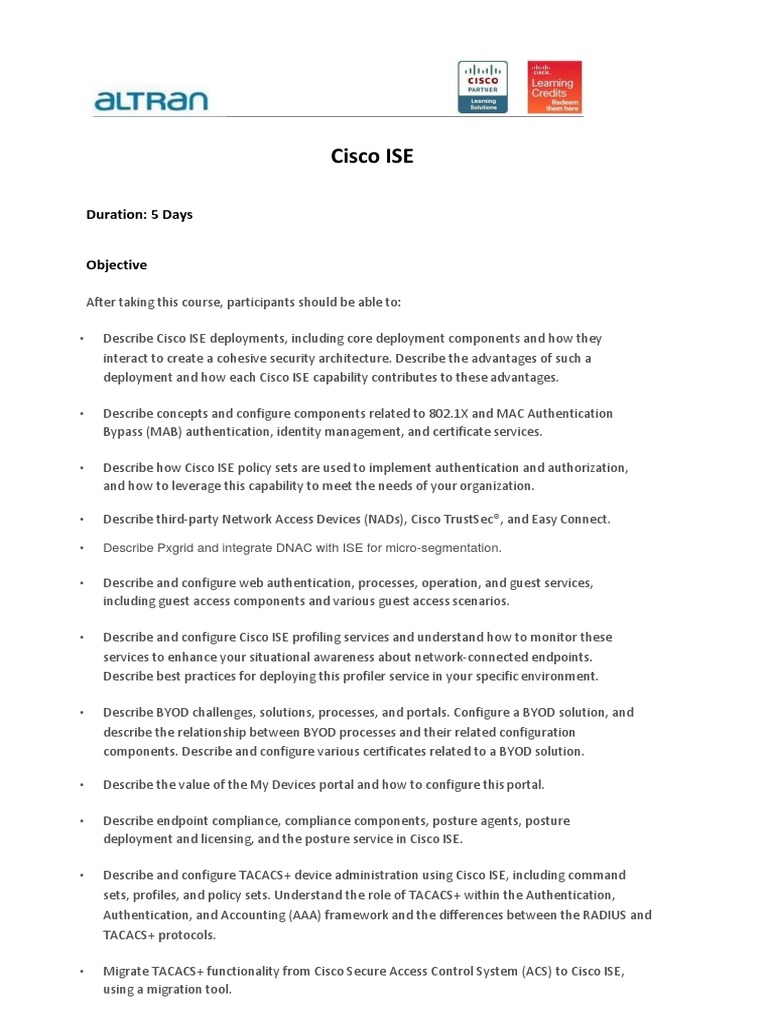 Cisco ISE Training | PDF | Cisco Systems | Computer Network
