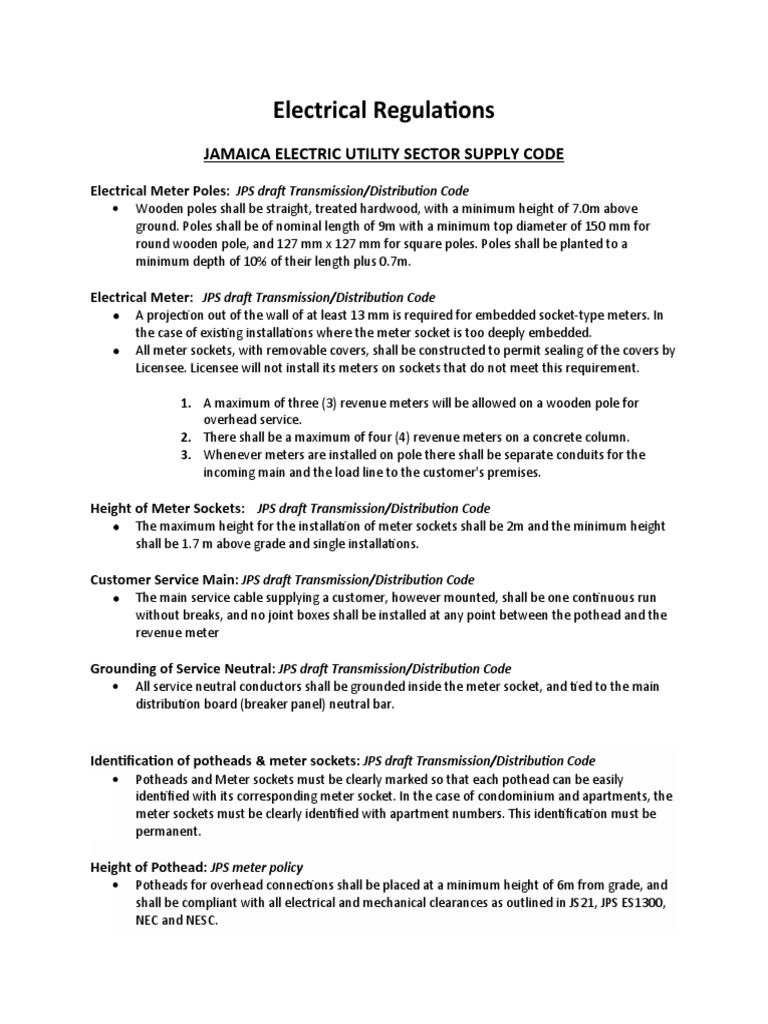 Electrical Regulations and Plan | PDF | Electrical Wiring | Electric ...