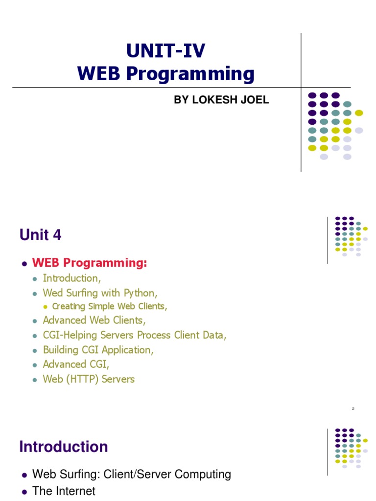 WEB Programming | PDF | World Wide Web | Internet & Web
