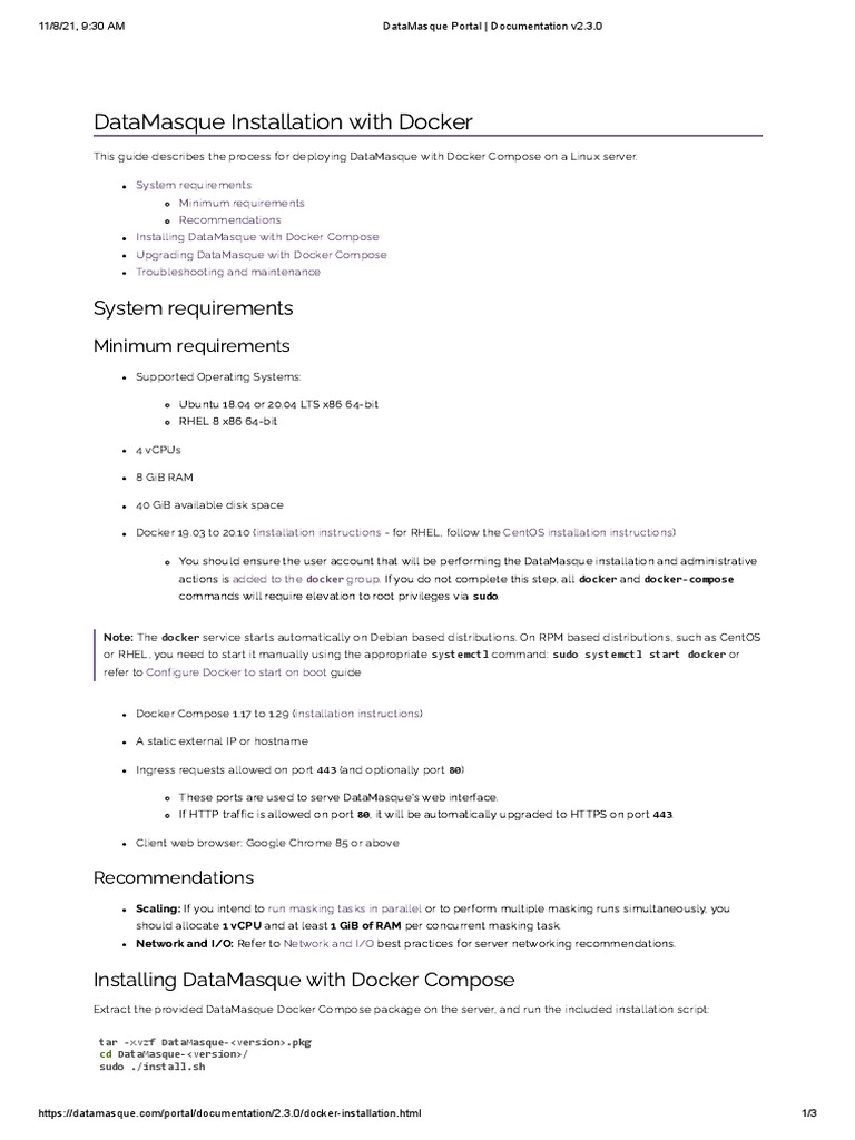 DataMasque Portal - Documentation v2.3.0 | PDF | Public Key Certificate ...