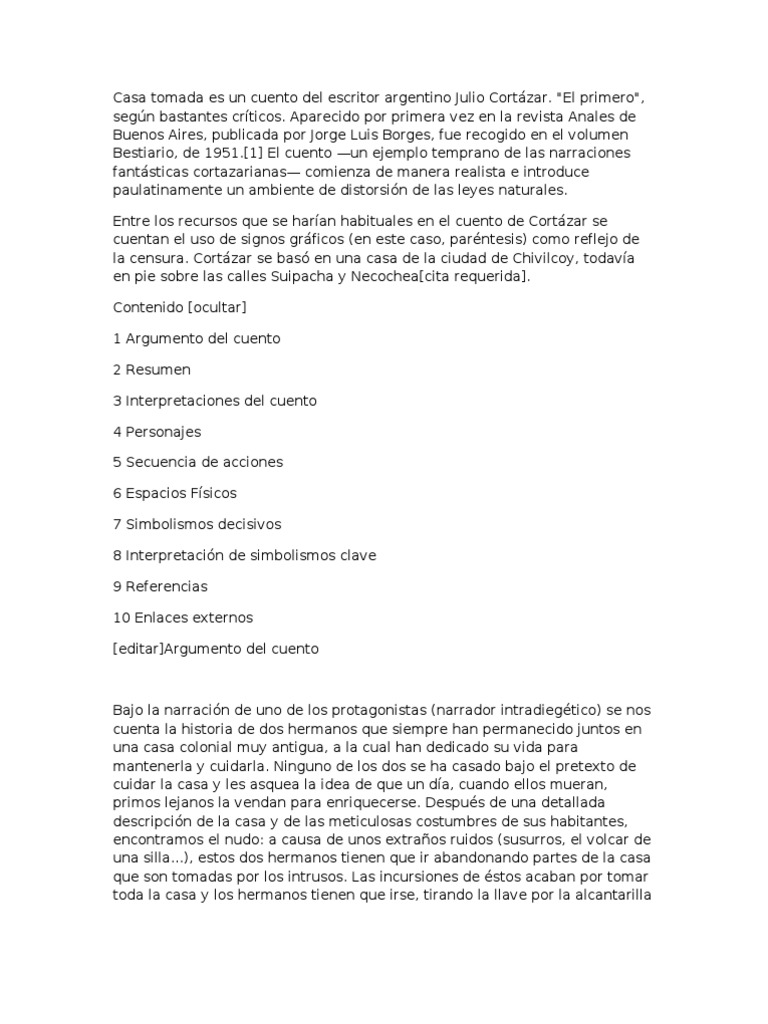 Casa Tomada | PDF