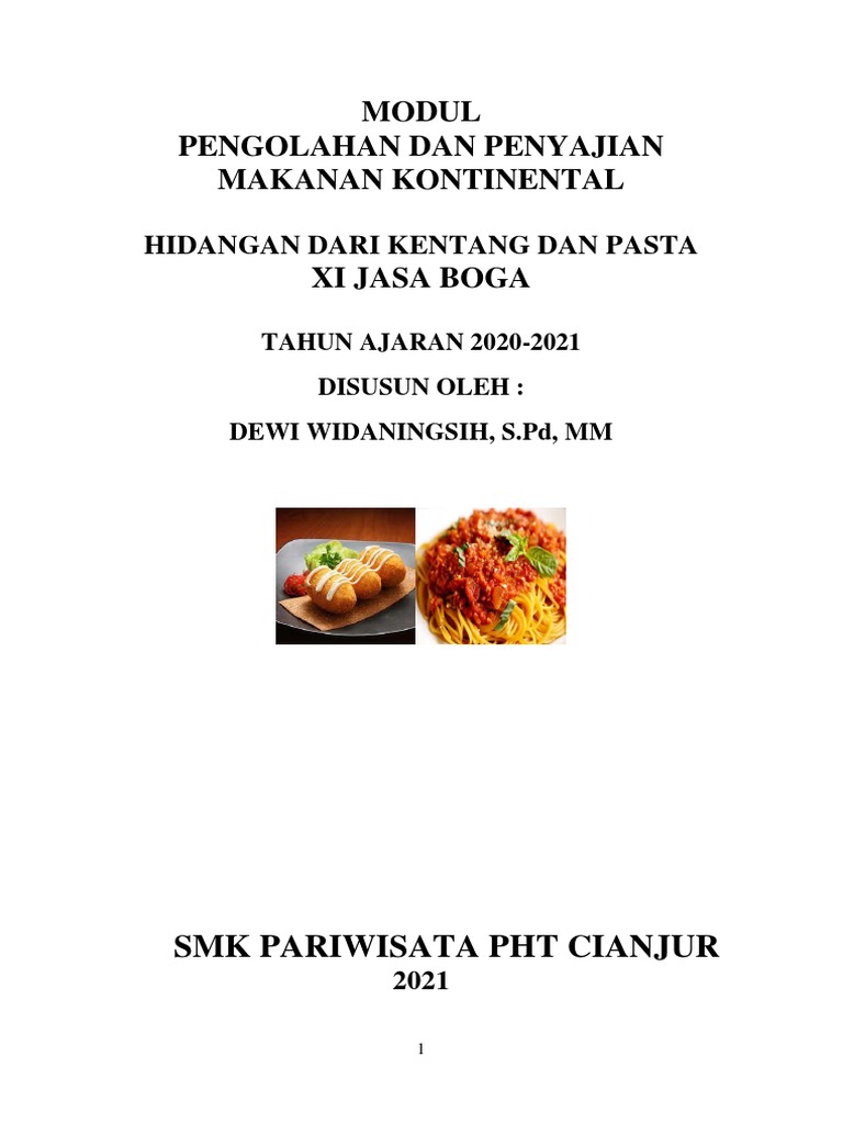 Modul P2M Kentang & Pasta | PDF
