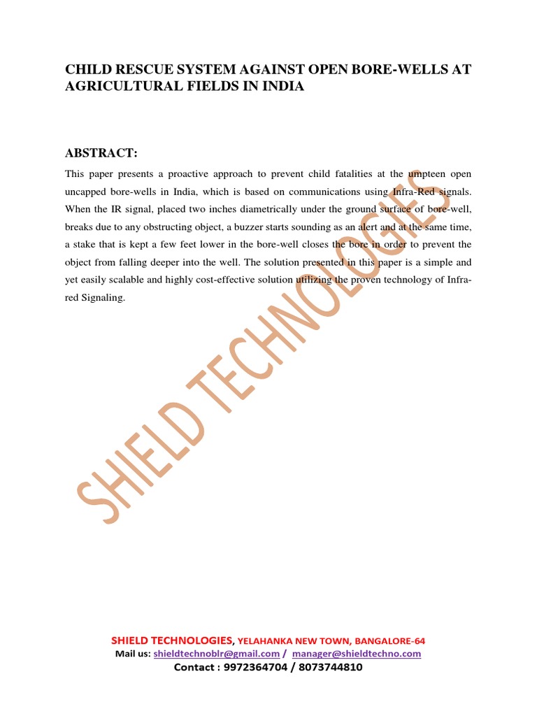 Child Rescue System Against Open Bore | PDF