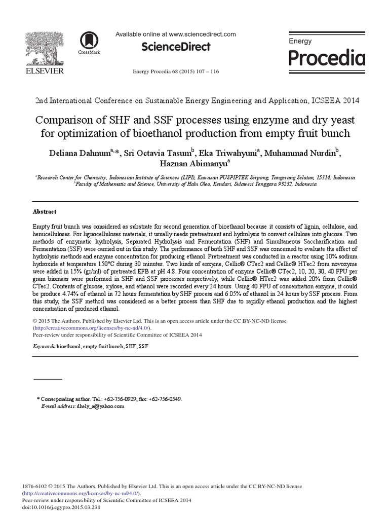 Perbandingan SHF Dan SSF | PDF | Lignin | Glucose