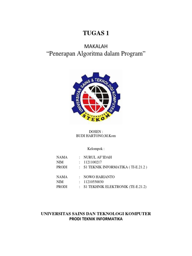 Tugas 1 Kelompok Algoritma | PDF